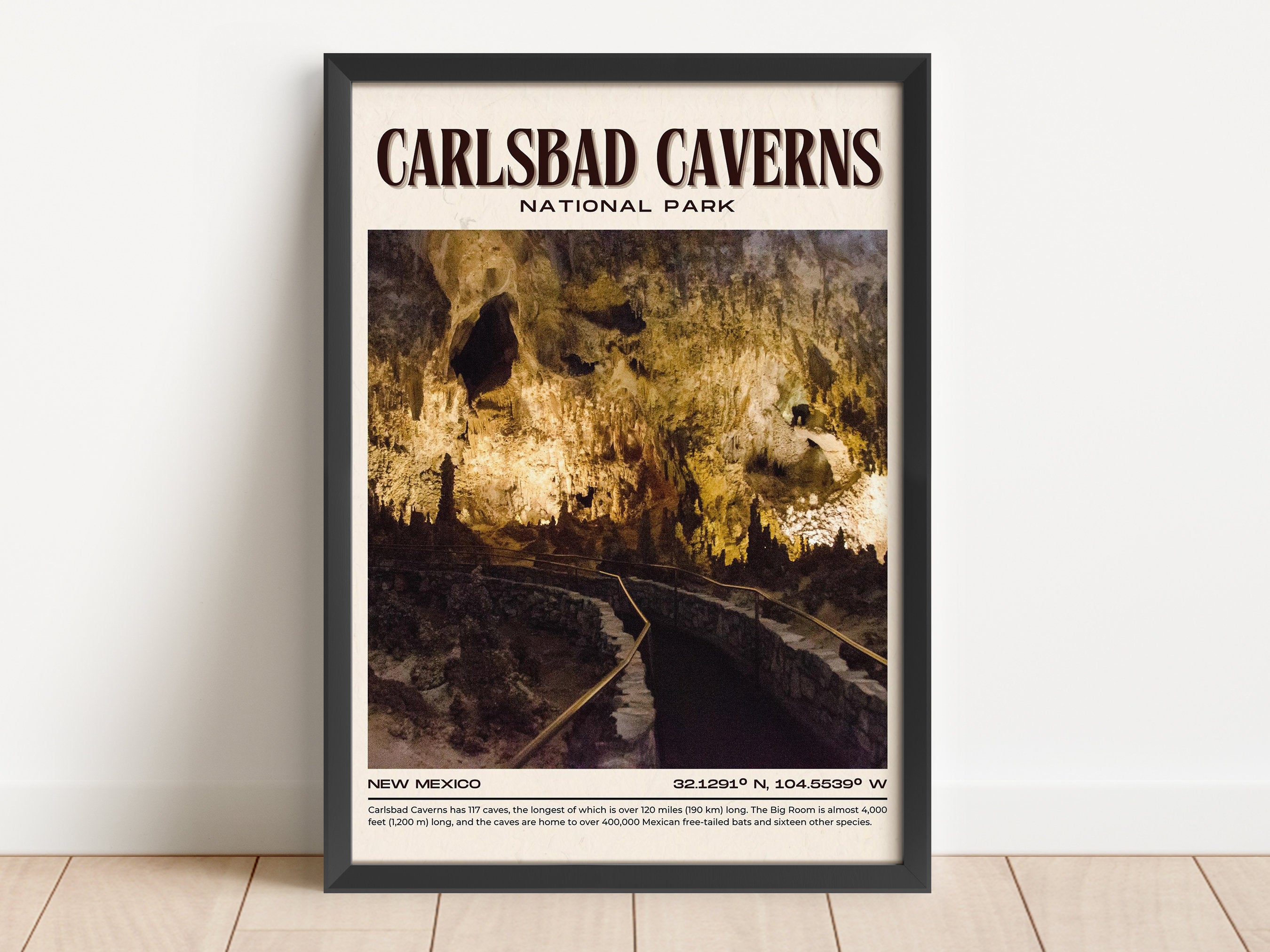 Carlsbad Caverns Vintage Wall Art, Carlsbad Caverns Canvas, Carlsbad ...