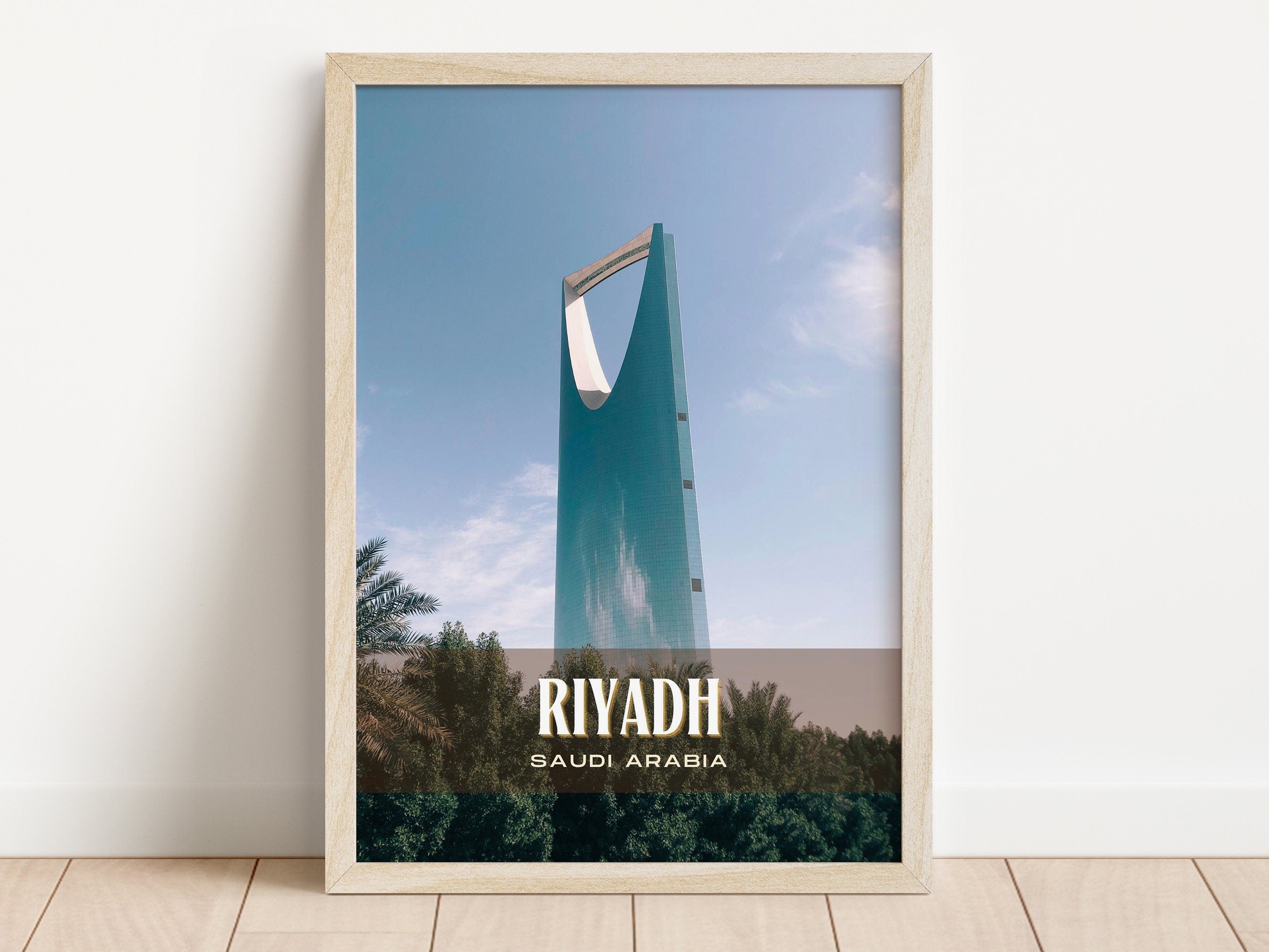Riyadh Retro Wall Art, Riyadh Canvas, Riyadh, Riyadh, Saudi Arabia – JOYIE